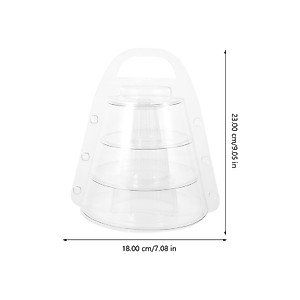 UPKOCH Dessert Table Display Set 4 Tiers Macaron Tower Stand with Dome Lid Clear Macaron Holder Macaron Display Shelf Rack Desserts Stand for Wedding Party Favors