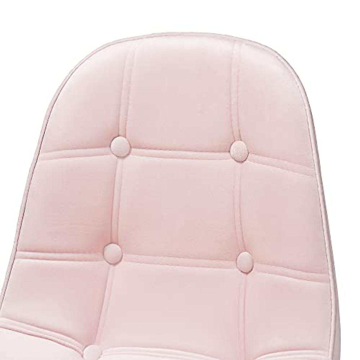 Baxton Studio Kabira Office Chair, One Size, Blush Pink/Gold