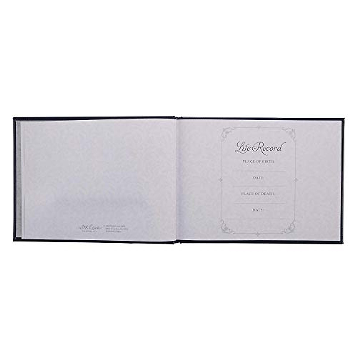 With Love in Loving Memory Guest Book - Navy Faux Leather - Condolence Book, Memorial Sign-in Book for Funerals & Memorial Services