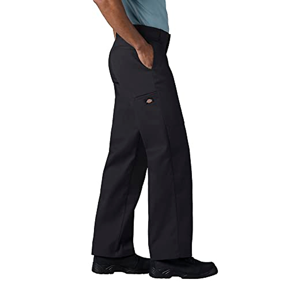 Dickies Men's Loose Fit Double Knee Twill Work Pant, Black, 42W x 30L
