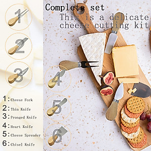 TSGANGY Cheese Knife Set, Cheese Accessories Spread All Kinds of Hard and Soft Cheese Tool, Acrylic Shelves Are used for Storage Management …