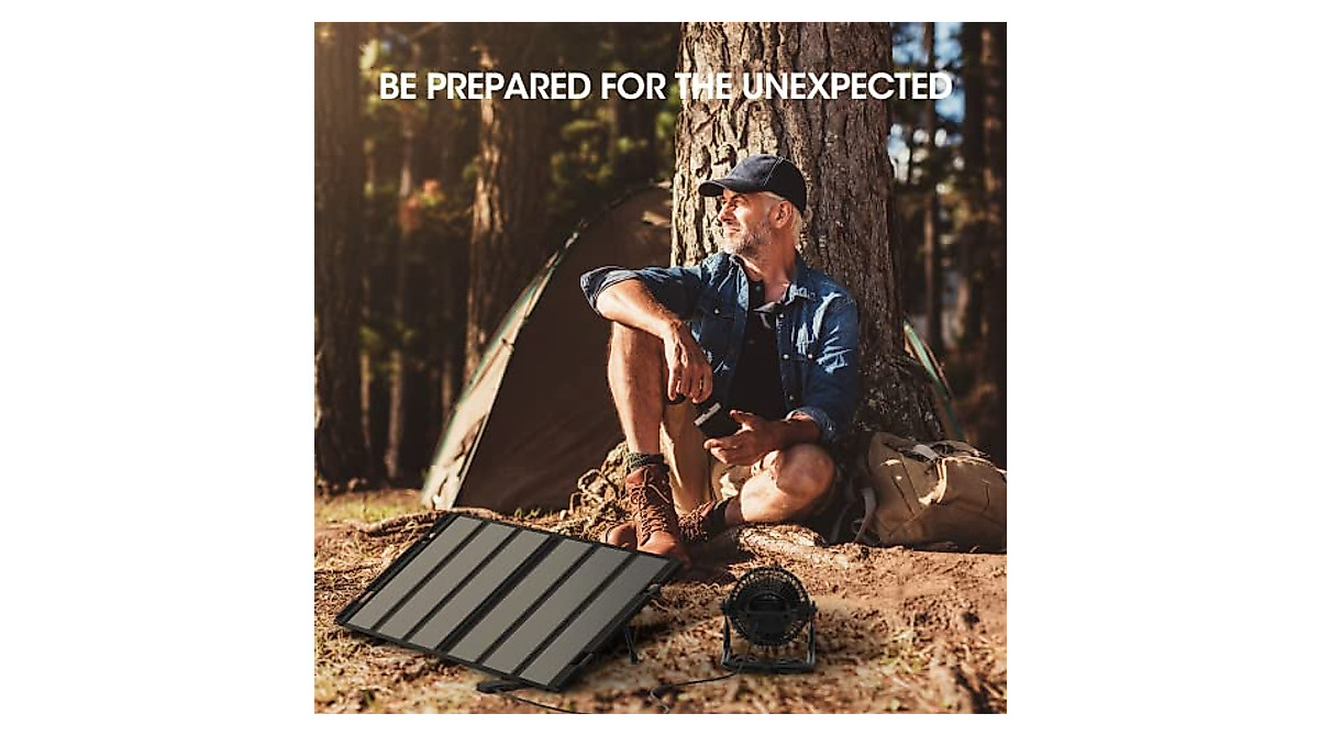 50W Portable Solar Panel Kit for Camping & Hiking