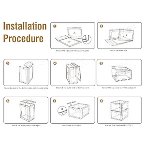 8 Pack Hat Organizer for Baseball Caps,Clear Plastic Baseball Cap Organizer with Magnetic Door,Stackable Hat Storage for Baseball Caps, Easy to Assemble Stylish Hat Display Case,Hat Box,Hat Rack