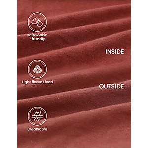 CRZ YOGA Womens Fleece Zip Up Cropped Hoodie Workout Jacket Athletic Casual Long Sleeve Sweatshirts with Thumb Holes Jujube Brown Large