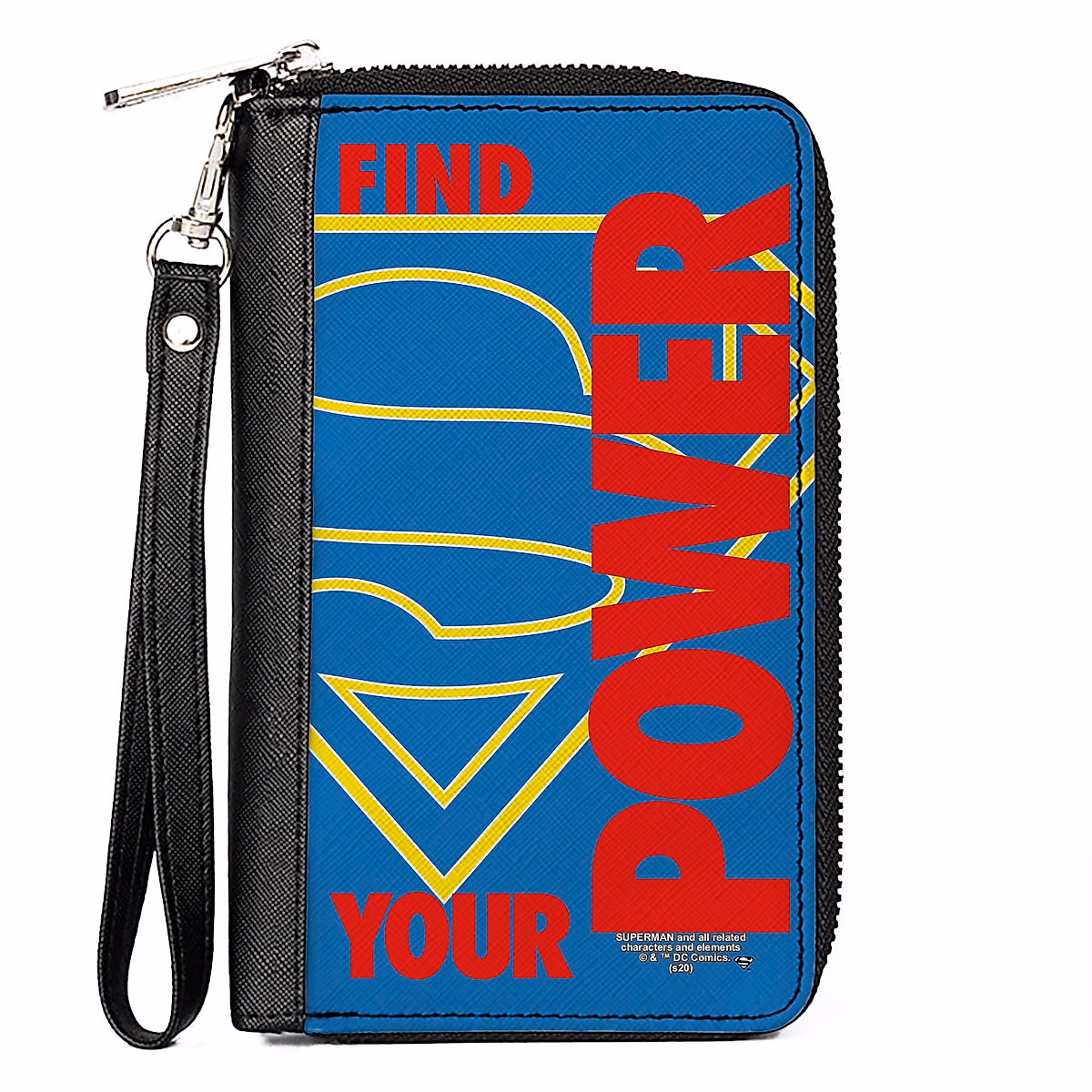 Buckle-Down Women's PU Zip Around Wallet Rectangle-Superman, 7.5"x4.5"