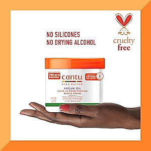 Cantu Leave-In Conditioning Repair Cream with Argan Oil, 16 oz (Pack of 2) (Packaging May Vary)