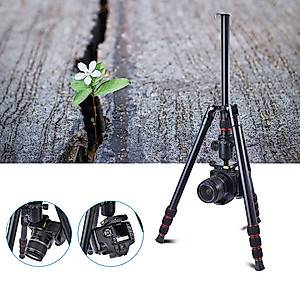 Tripod for Camera, 64" Camera Tripod Stand, DSLR Tripods & Monopods, Heavy Duty Travel Tripod for Binoculars Laser Level Spotting Scope Telescope, Professional Complete Tripod Units
