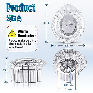 Enhon 4 Pcs Replacement Knob Handle Kit Compatible with Moen 100710 Shower Handle, Shower Knob Replacement for Single Handle Bathroom Faucet Tub Shower Handle, Chrome Knob Insert