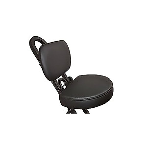 LIBEDOR High Stool Chair sit Stand Bench Standing aid Adjustable seat and backrest Adjustable Height Ergonomic seat is 2.2 inches Thick White Color