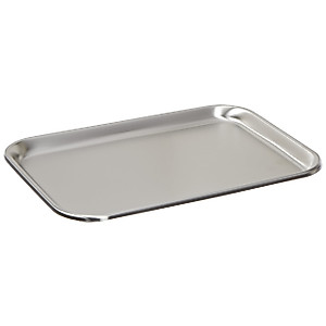 Polar Ware 13F Stainless Steel Serving Tray with Rolled Bead, 13-11/16" L x 9-13/16" W x 3/4" H