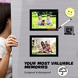 STTMGN Magnetic Picture Frames with Black Border(4"X6",10 Pack),Magnet Photo Frame Pockets/Postcard Holder,Decorations for home/office/school/Classroom/party