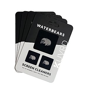 KUVRD Waterbear - Universal Screen Cleaners - Teeny Tiny Cleaning Tools for Your Lenses & Screens - 4-Pack - (4-PAD Sets)