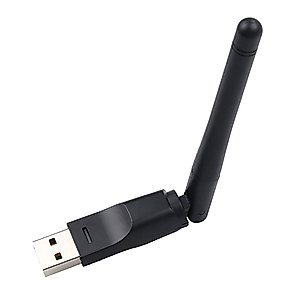 hudiemm0B USB Network Card, MT7601 150Mbps Wireless WiFi Router USB Network Card Adapter with 2dB Antenna Black