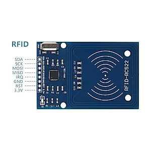 AITIAO 4Pcs RFID Kit Mifare RC522 RF IC Card Sensor Module MFRC-522 RFID Reader Module + S50 White Card + Key Ring for Raspberry Pi