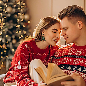 YAHPERN Christmas Tree Earrings for Women Holiday Earrings Beaded Xmas Tree Dangle Earrings Christmas Party Earrings Festive Holiday Jewelry Gifts (Christmas Tree 2)