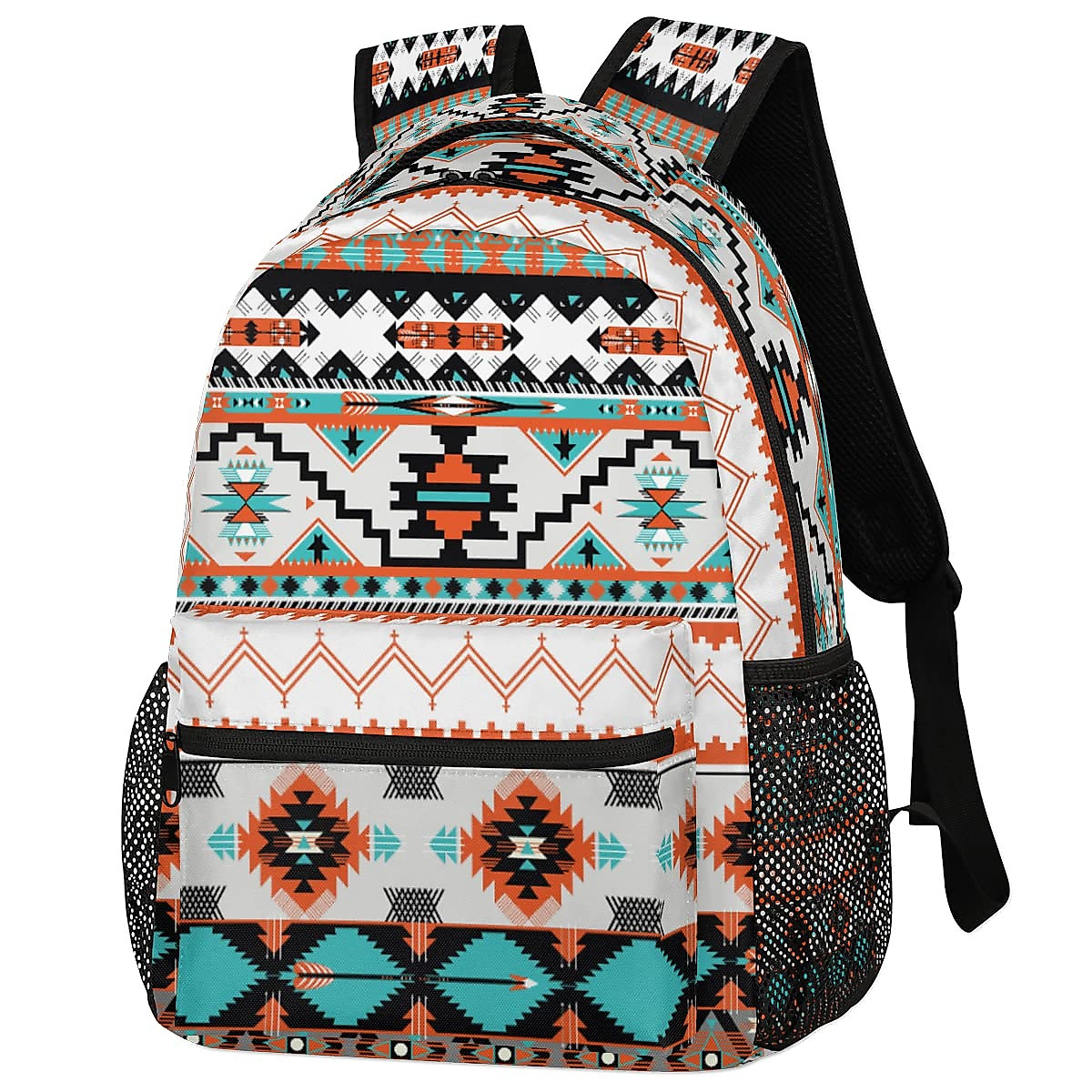 Aztec Backpack Ethnic Geometric Western Style Laptop Computer Backpacks Waterproof College School Bookbag Casual Travel Hiking Camping Daypack for Women Men Teens Boys Girls