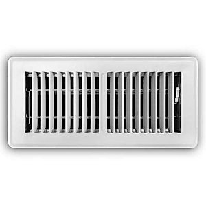 Everbilt 4 in. x 10 in. White Floor Register Vent Diffuser