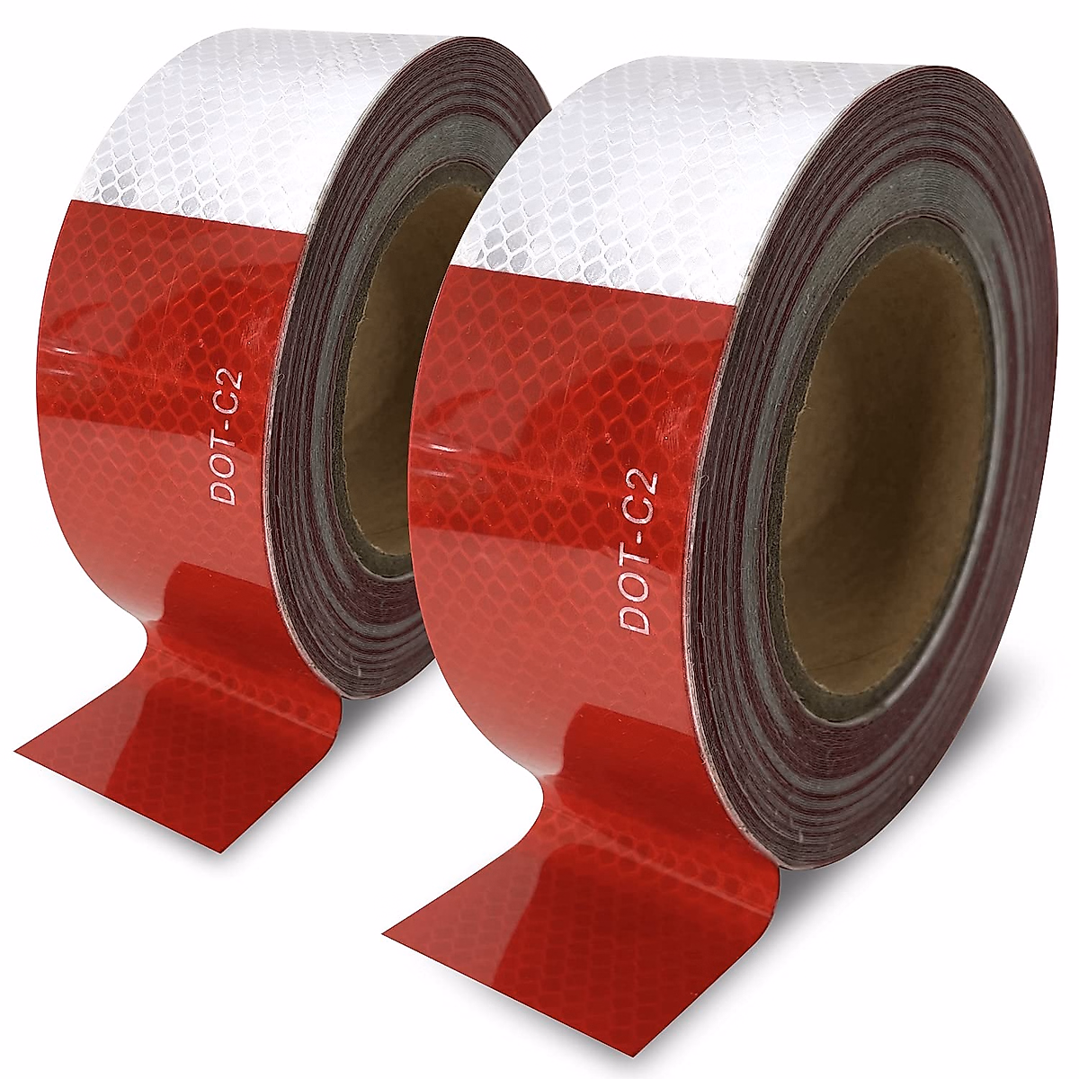 Trailer Reflective Tape Outdoor DOT C2 Reflector Tape 2 inch x 200 feet Waterproof White Silver Red Reflective Tape for Cars Trailers Trucks 200 FT High Visibility Contrast Duct Safety Sticker Strips