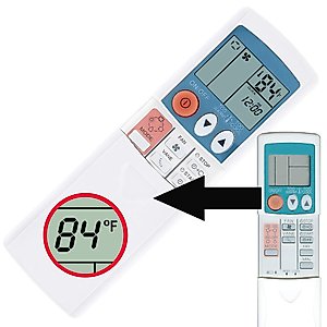 Replacement Mitsubishi Electric Mr Slim Air Conditioner Remote Control E02545426 MSH09TW MSH09TW-U1 MSH12TN MSH12TN-U1 MSH15TN MSH15TN-U1 MSH17TN MSH17TN-U1 MSZ09UN MSZ12UN MXZ30TN MXZ30TN2 Fahrenheit
