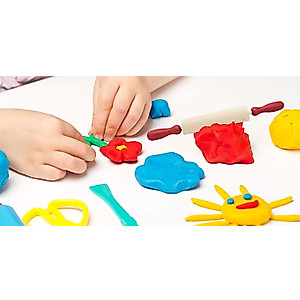 Mini Rolling 7.5 Inch (Pack of 6) Rolling Pin for Play Dough - Wood Kids Rolling Pin For Little Bakers, With Red Handles Arts and Crafts Clay Roller, 7.5" (6-Pack)