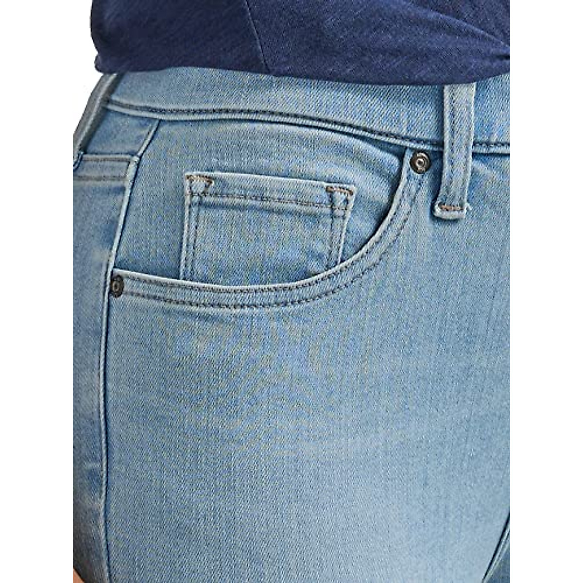 Lee Women's Ultra Lux Mid-Rise Demi Boot Crop Capri Jean, Beyond Light, 10