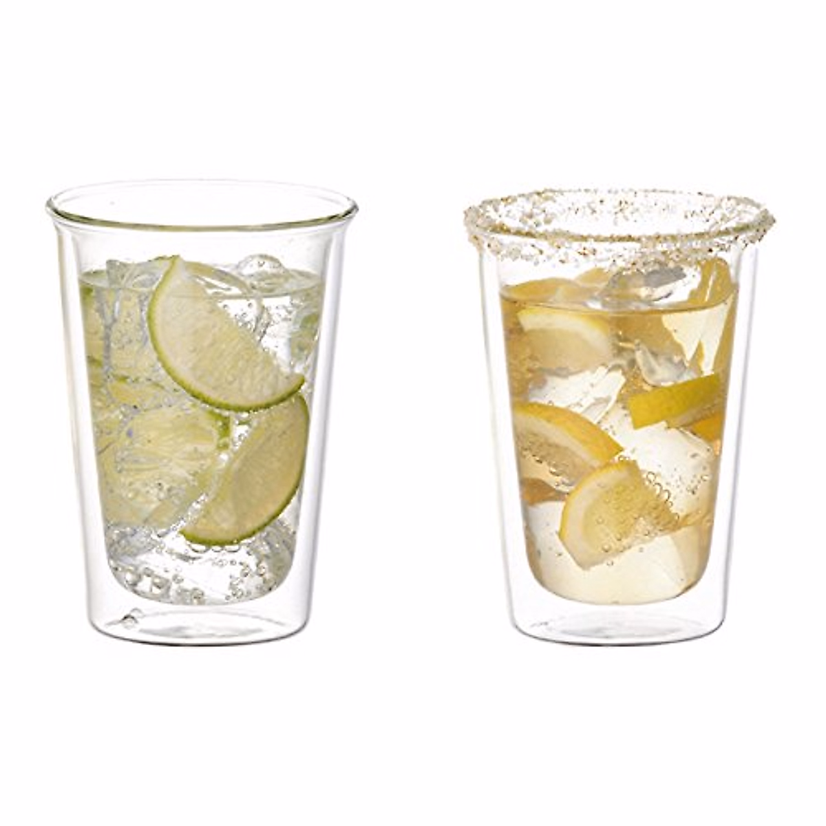 Set of 2 Double Walled Cocktail Glasses - Kinto Cast - 290 ml (9.81 fl. oz.) (Japan Import)