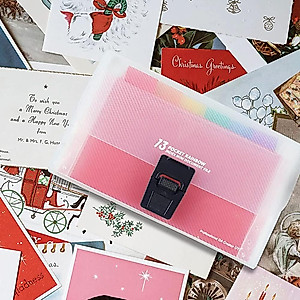 3 Pack Accordion File Organizer with 13 Pocket, Expandable Portable Folder, A6 Plastic Wallet for Cards, Coupons, Receipt, Tax Item, Vouchers, Busines