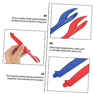SWOOMEY 6pcs Crab Eating Tool Lobster Claw Lobster Pick Crab Opener Tools Blue Outfit Kitchen Utensil Sets Lip Gloss Set Crab Needles Crab Eating Gadgets Kitchen Tools Plastic Walnut Blush