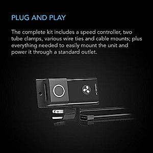 AC Infinity AIRLIFT S14, Shutter Exhaust Fan 14” with 10-Speed Controller, EC Motor - Wall Mount Ventilation and Cooling for Sheds, Attics, Workshops, and Greenhouses