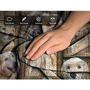 Golden Retriever ​Blanket - Fleece Throw Blanket for Couch Super Soft Cozy Bed Blanket Lightweight Plush Fuzzy lap Blankets and Throws for Sofa, 50 x 60 Inch, Gift for Dog Lover