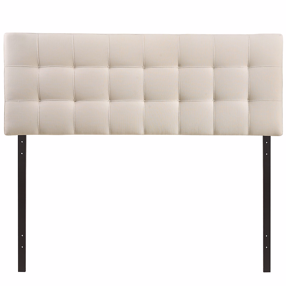Modway Lily Tufted Linen Fabric Upholstered Queen Headboard in Ivory