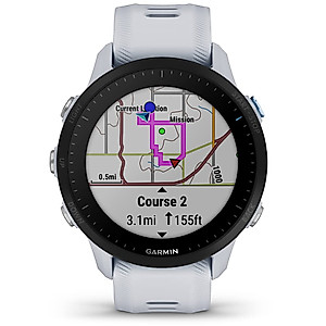 Garmin 010-02638-11 Forerunner 955 GPS Smartwatch Whitestone Bundle with 2 YR CPS Enhanced Protection Pack