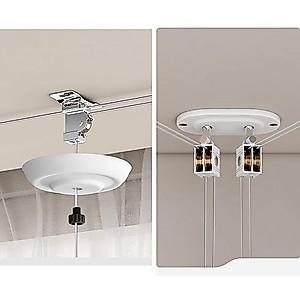 AOKLEY Clothes Drying Rack Balcony Single Pole Clothes Hanger Lifting Clothes Hanger Top Mounted Hand Operated Household Automatic Clothes Hanger Wall Mounted Clothes Hanger Rack (Size : 2.0m)