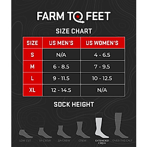 Farm to Feet Men's Cokeville Midweight Crew Socks, Medium, Charcoal/Platinum (8578)