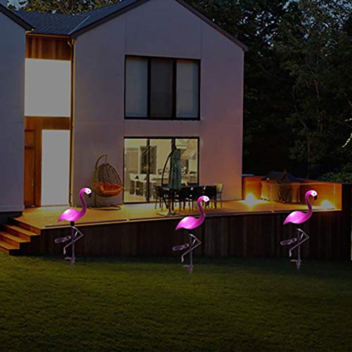 Solar Flamingo Lamp Power Light Flamingo Shape Rainproof Lawn Decoration Lamp for Outdoor Garden Solar Lamp