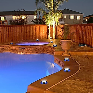 K.E.J. Solar Ground Lights Disk Lights Outdoor Powered Waterproof In-Ground Lights,Solar Landscape Lighting Easter Decoration for Garden Lawn Patio Pathway Yard Deck Walkway Driveway