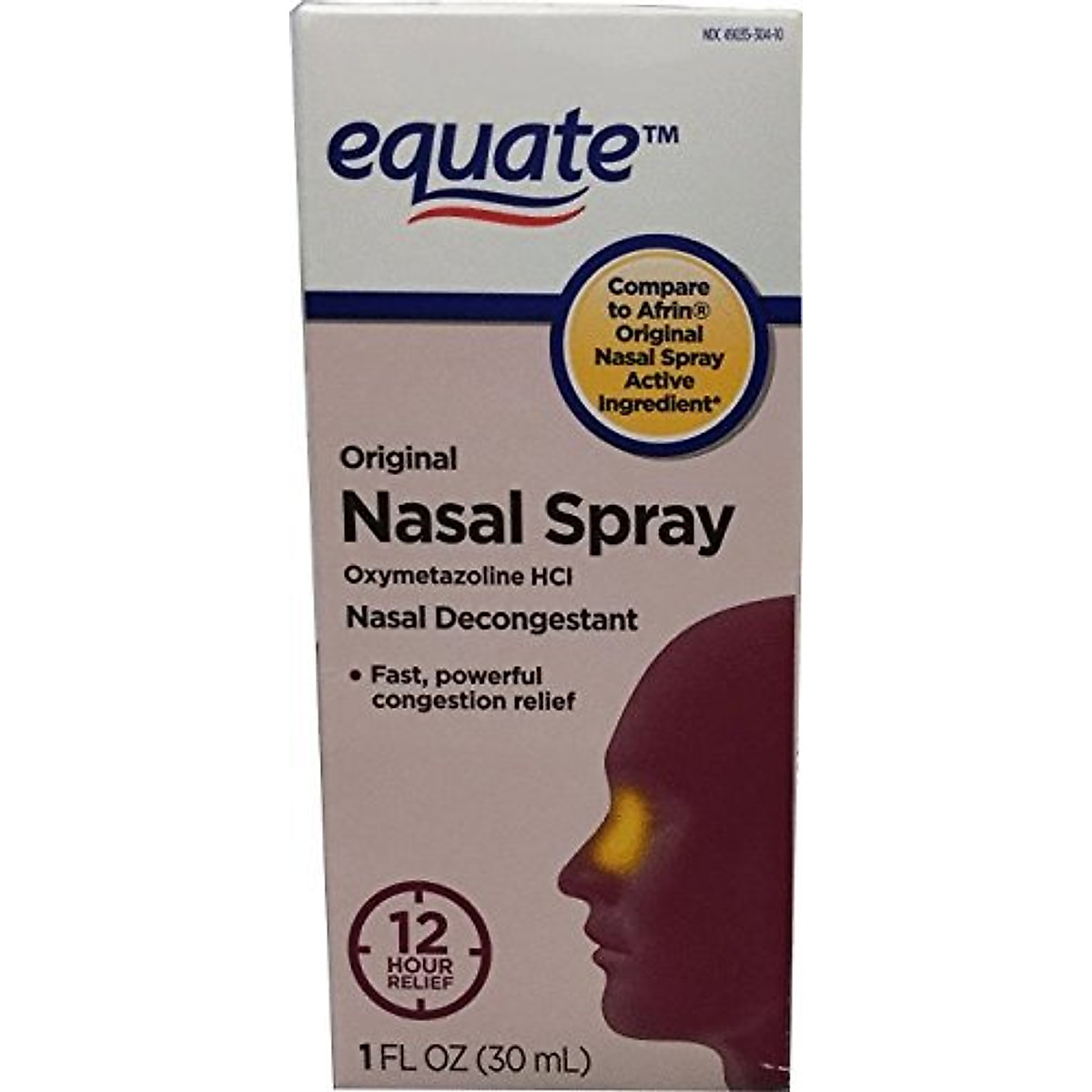 Equate Original Nasal Spray, Oxymetazoline Hydrochloride, 1oz, Compare to Afrin Original