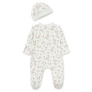 Little Me Baby Girls And Hat Footie, Ivory Rose, Newborn US