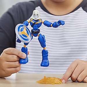 Avengers Marvel Bend and Flex Action Figure Toy, 6-Inch Flexible Taskmaster Figure, includes Accessory, for Kids Ages 4 and Up