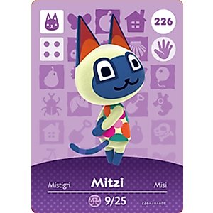 Mitzi - Nintendo Animal Crossing Happy Home Designer Amiibo Card - 226