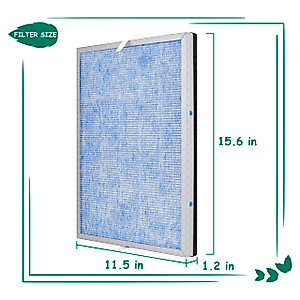 Asheviller MSA3/MSA3S Filter Replacement, Compatible with Membrane Solutions MSA3 and MSA3S Smart Air Purifier, 【Upgraded】3-in-1 H13 True HEPA Filter, 2 Pack