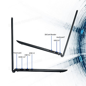 Dell Inspiron 15 Touchscreen Laptop, 15.6" FHD Display, AMD Ryzen 5 7530U Processor, 32GB RAM, 1TB SSD, Camera, Mechanical Keyboard, HDMI, WiFi, Windows 11 Pro, Alpacatec Accessories, Carbon Black