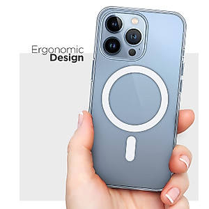 Encased Clear-Back for iPhone 13 Pro Belt Clip Case Magsafe Compatible Phone Case with Holster (2021)