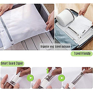 IDOSYS 4 Packs Laundry Mesh Bag with Reusable Laundry Balls Washing Bags in Different Size Reusable and Durable Mesh Wash Bags (1 L,1 M, 1 S and 1 Bra Bag)