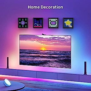 Divoom LED Light Display Panel Suit for RGB Light Bars,with Smart App Control Cool Animation Desk Setup for PC, TV, Gaming Room Decor