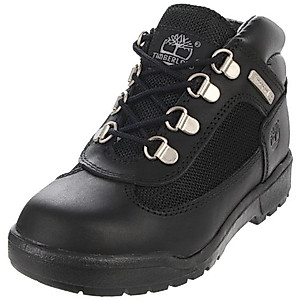 Timberland Euro Hiker Leather and Fabric Boot (Toddler/Little Kid/Big Kid),Black,3.5 M US Big Kid