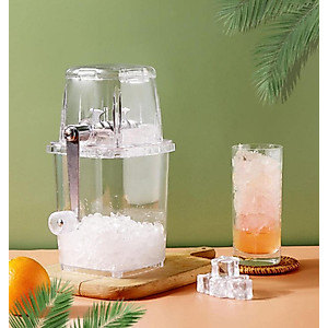 MYBAQ,Ice Crusher Machine,Shave Ice Machines,Manual Ice Shaver,Manual Ice Crusher,Ice Crushers for Home Use,6.2 "L X 6.2 "W X 9.3" H,Ideal for Family Gatherings, Picnics, Parties