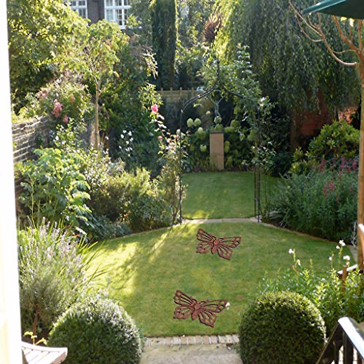 MDLUU Butterfly Stepping Stone, Cast Iron Butterfly Flagstone, Decorative Stepping Stone for Lawn, Yard, Courtyard Entry, Garden Walk Way