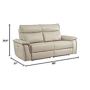 Lexicon Raelynn Power Double Reclining Loveseat, Taupe
