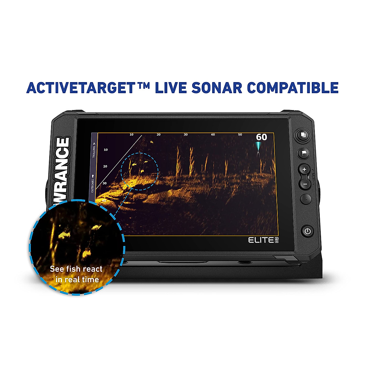 Lowrance Elite FS 9 Fish Finder with Active Imaging 3-in-1 Transducer, Preloaded C-MAP Contour+ Charts (Renewed)
